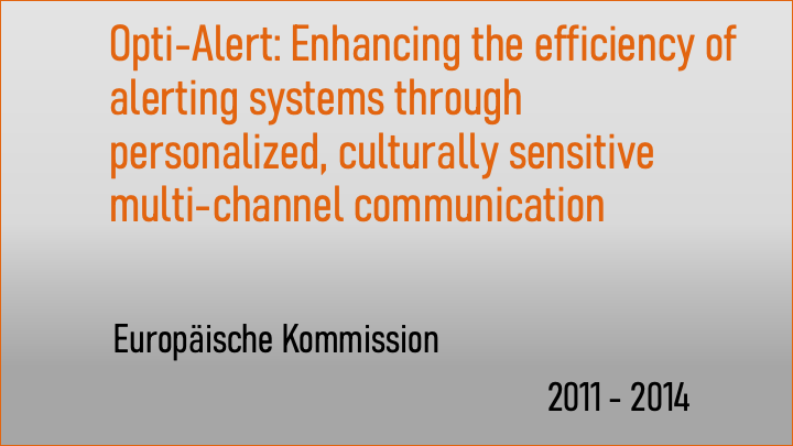 Opti-Alert - Enhancing the Efficiency of Alerting Systems - Sine Institut