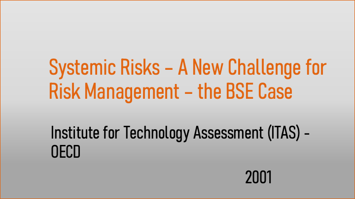 Systemic Risk: A new Challenge for Risk Management. The Case of BSE ...